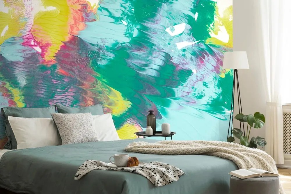 Tapeta pastelové barvy abstrakce - 225x150 cm