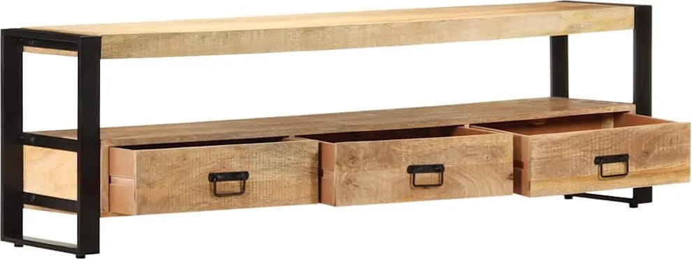 TV stolek 150 x 30 x 45 cm masivní mangovníkové dřevo 247906