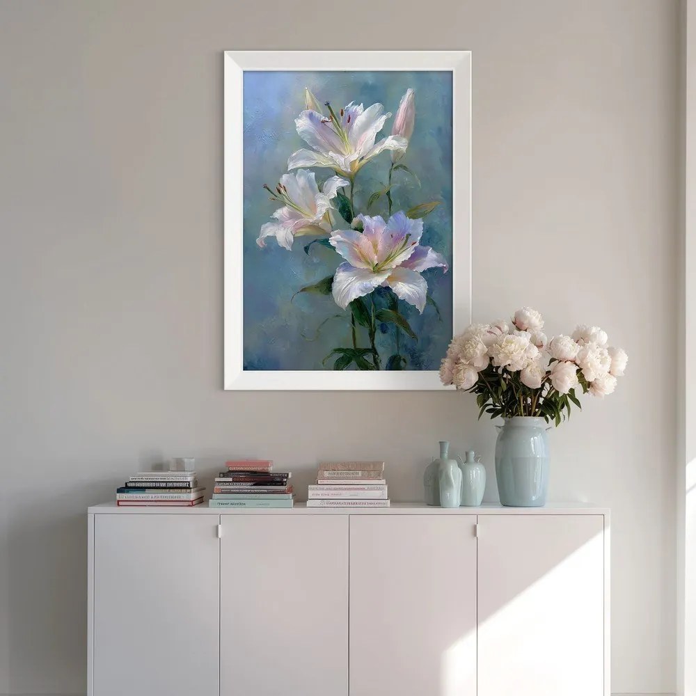 Tištěný obraz s rámem 56x75 cm Lilies – Styler