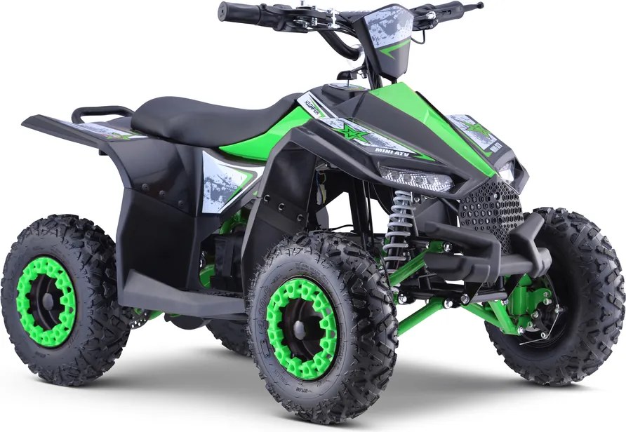 Ramiz Čtyřkolka na baterie E-STAR zelená 35 km/h + motor 1000W + nafukovací kola + nastavení sedadla