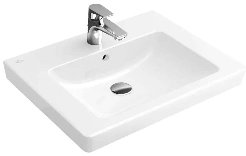 Villeroy & Boch Subway 2.0 - Umyvadlo s přepadem, 60x47 cm, alpská bílá 7113F001