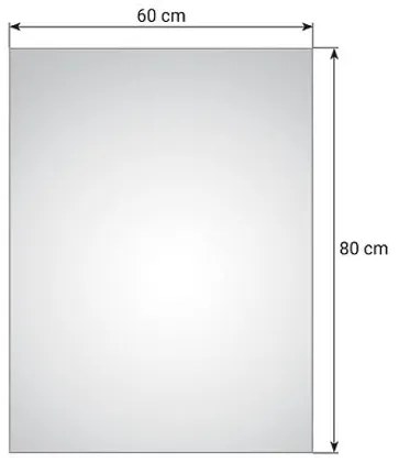 EBS Noe Zrcadlo s rámem 60x80 cm, černá matná S_TZRCU6080C