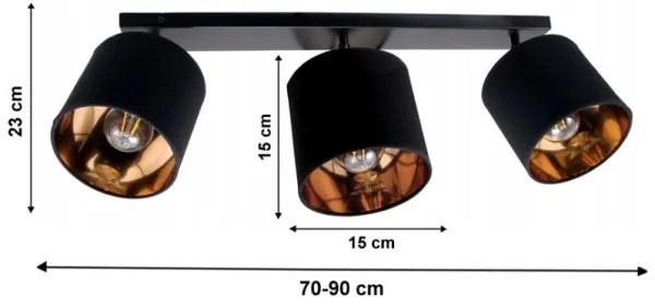 Bodové svítidlo SOFIA 3xE27/60W/230V černá