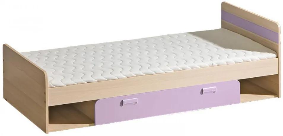 LORENZO L13 postel s úložným prostorem fialová DOPRODEJ