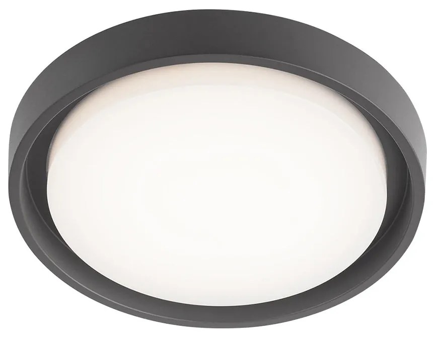 Redo Group 9181 Bezel, venkovní stropní svítidlo LED 25W 3000K, antracitová, průměr 27cm, IP54