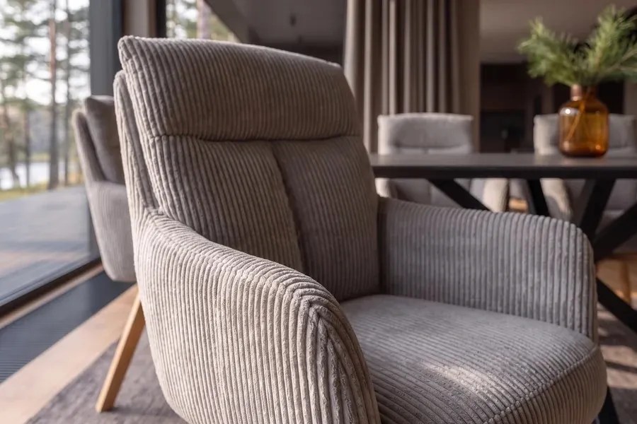 Designová otočná židle Maddison šedo-béžový manšestr