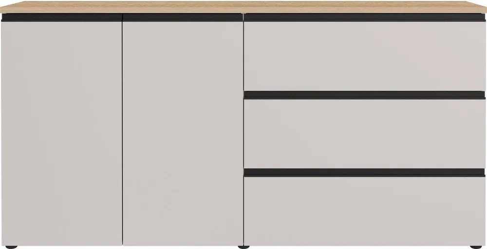 Šedobéžová/ve světle přírodní barvě komoda 180x91x41 cm Cormano – Germania