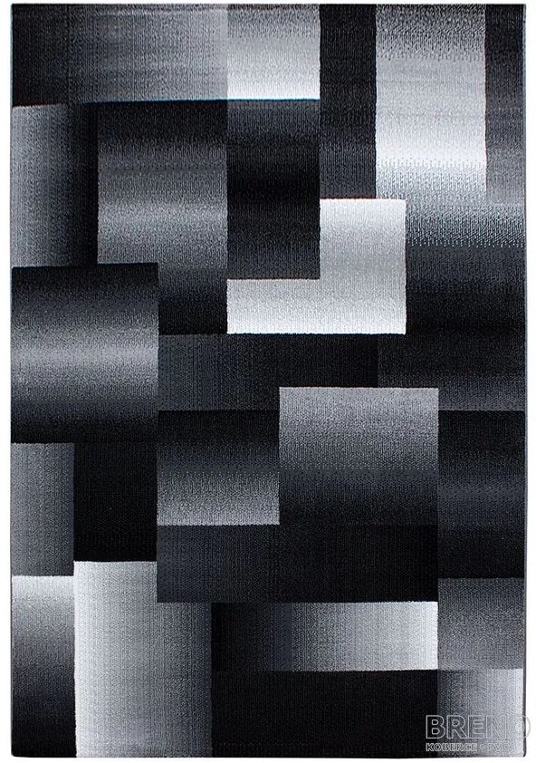 Breno Kusový koberec MIAMI 6560 Black, 140x200 cm, Šedá/Vícebarevné