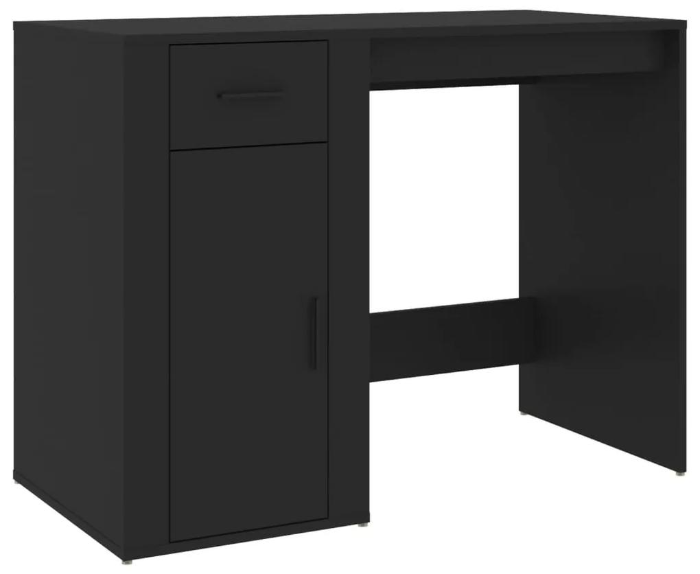 Psací stůl černý 100 x 49 x 75 cm kompozitní dřevo