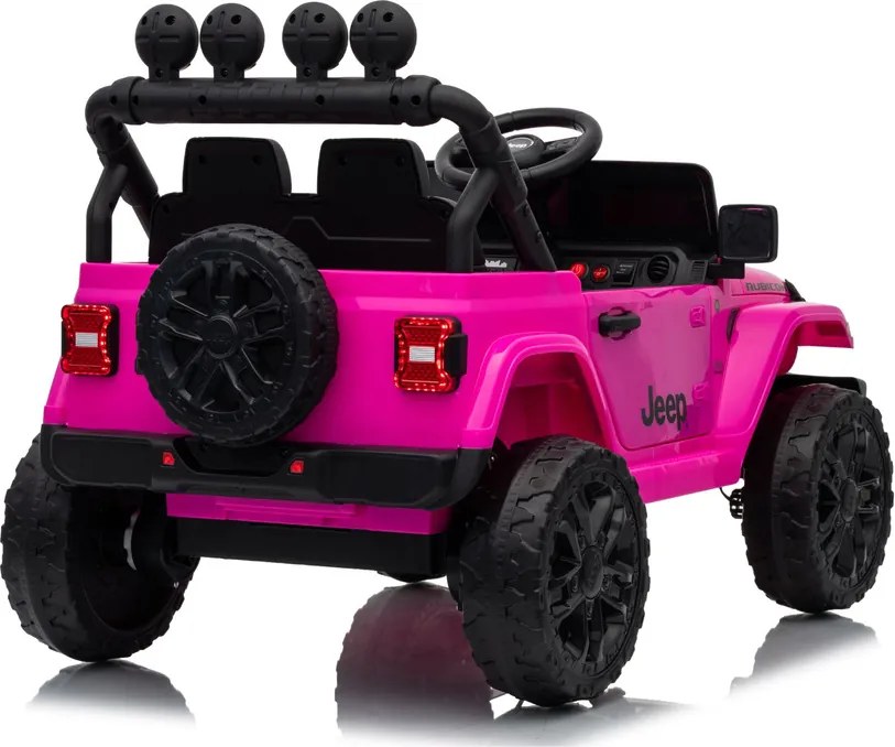 LEAN CARS Akumulátorové vozidlo Jeep Rubicon DK-JWR558 24 V, růžové
