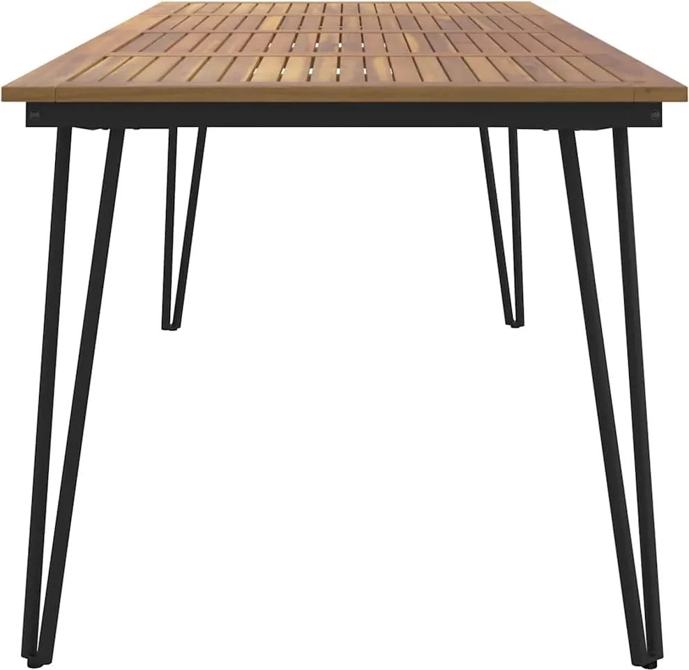 Zahradní stůl s nohami typu hairpin 180x90x75 cm masivní akácie 319521
