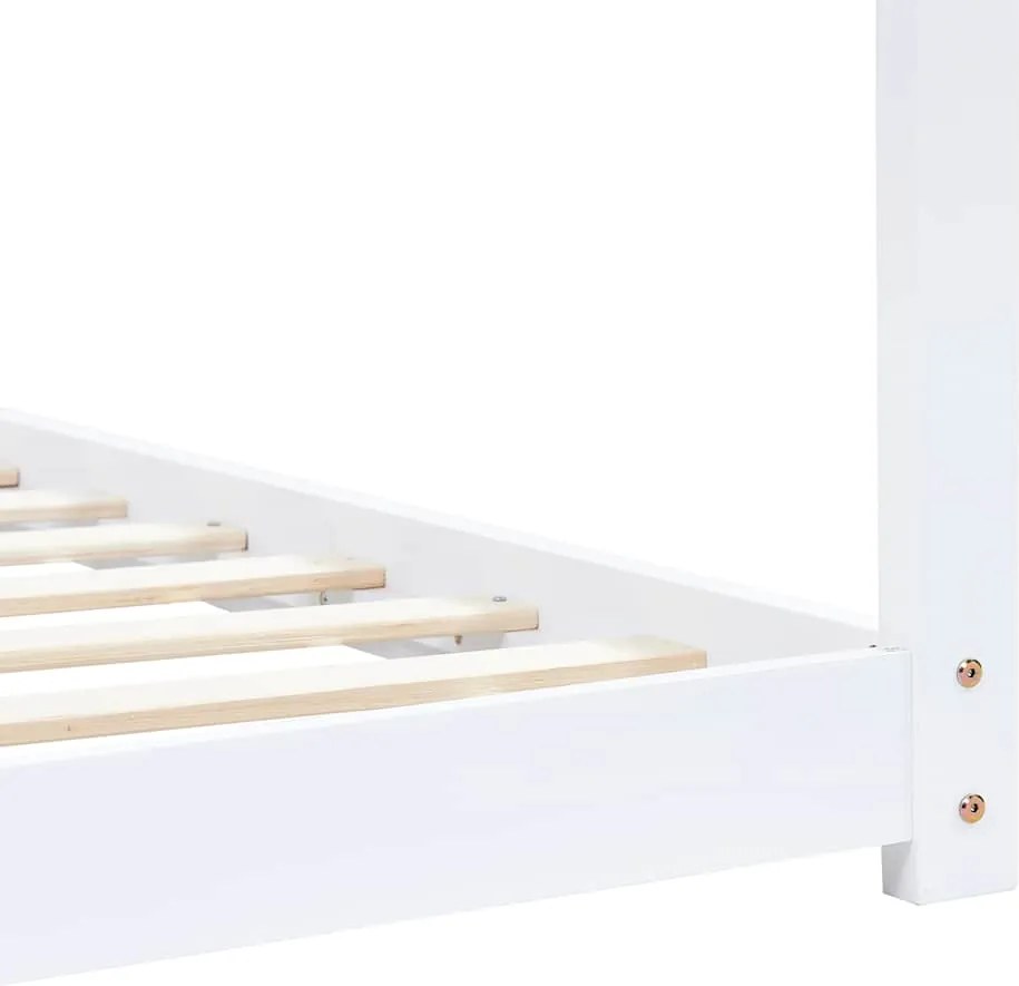 Rám dětské postele bílý masivní borové dřevo 90 x 200 cm 283351