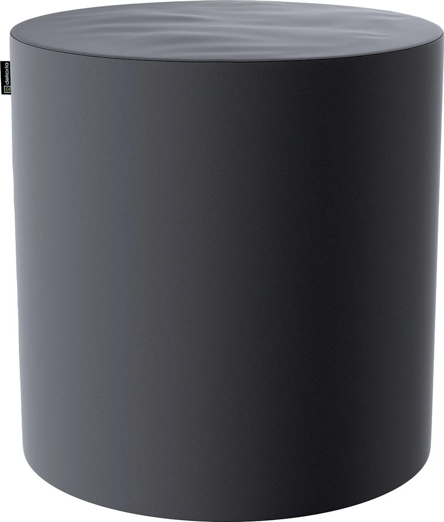 Sedák Barrel- válec pevný barva šedá látka lesklé, sametová