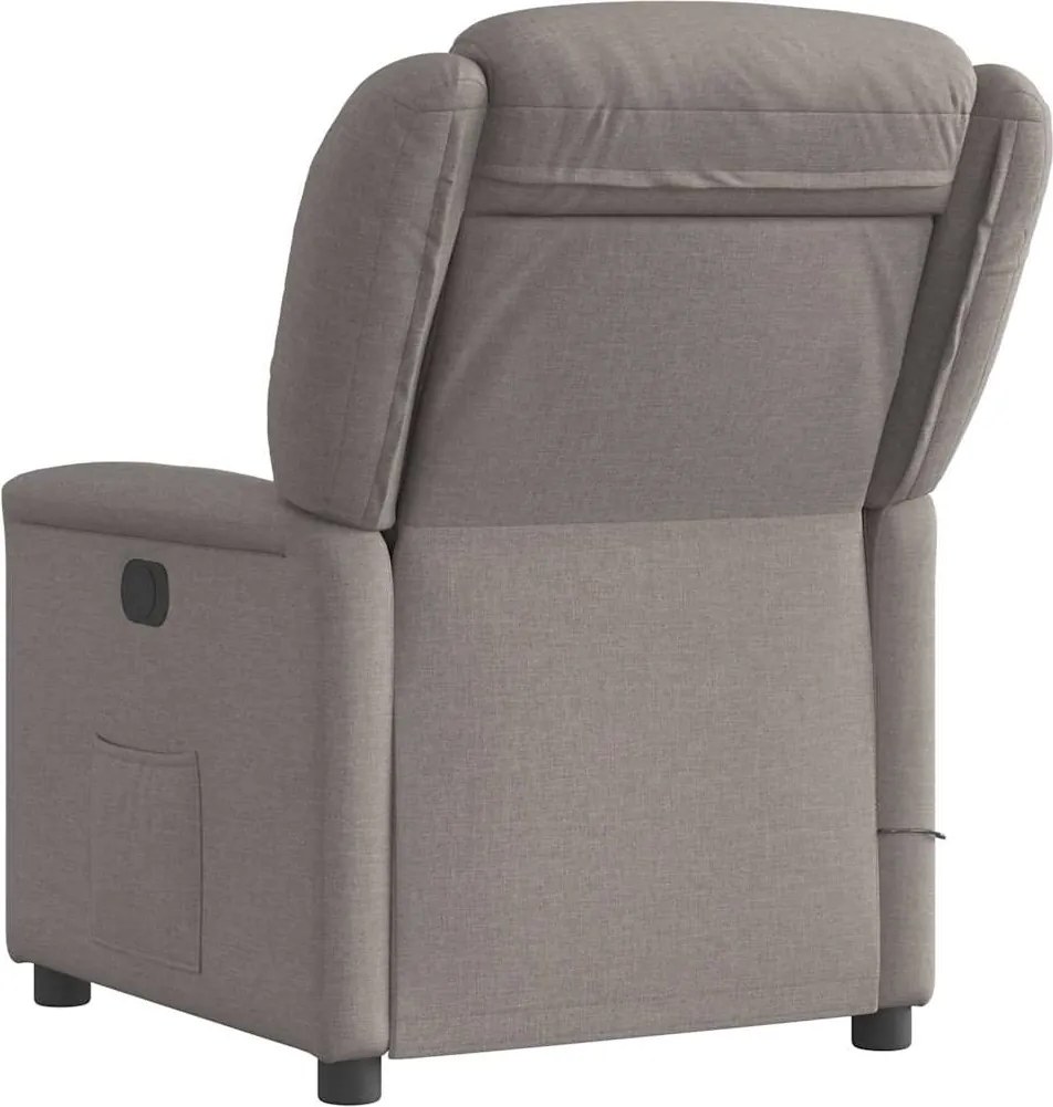 Elektrické masážní polohovací křeslo taupe textil 3303191