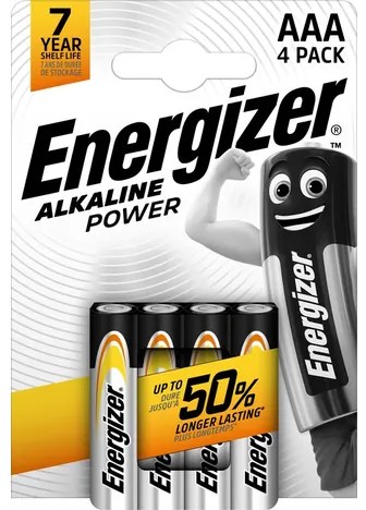 Baterie AAA/LR03 ENERGIZER Alkaline Power, 4 ks (blistr)