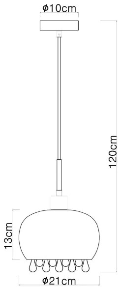 Globo 15839H - Lustr na lanku CORRY 1xE27/9W/230V pr. 21 cm černá