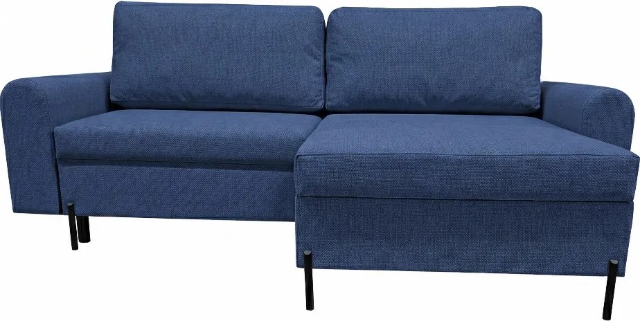 Rohová rozkládací sedací souprava do L PORTINE, 245 cm, s úložným prostorem Roh pohovky: Pravý roh, Barva látky Sawana: Šedo-hnědá (Sawana 11)