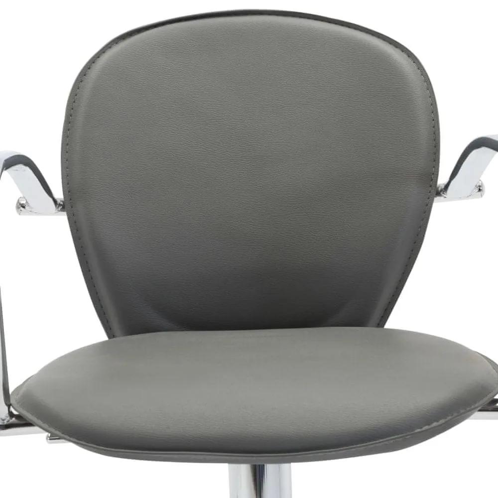 Petromila Barové stoličky s područkami 2 ks šedé umělá kůže