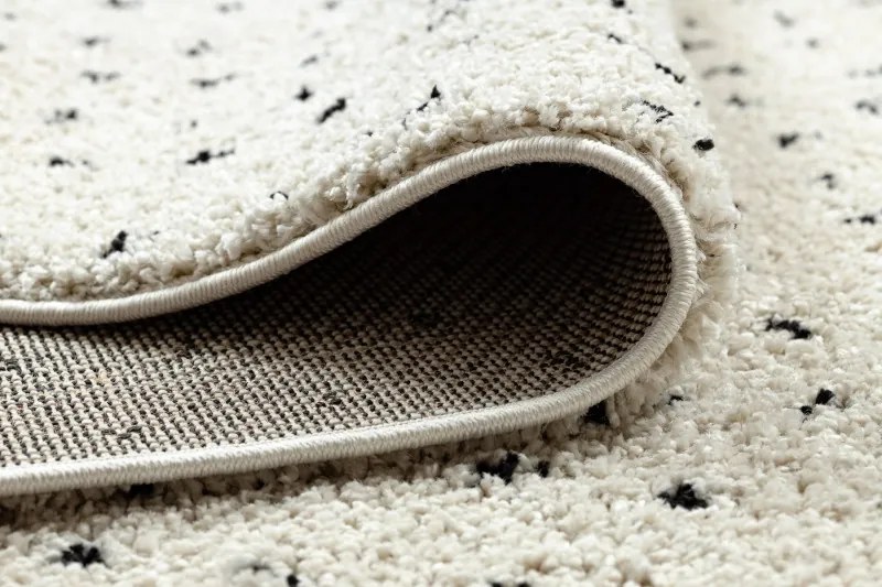 Dywany Łuszczów, Kusový koberec Berber Syla B752 dots cream, 180x270, bílá, kancelář