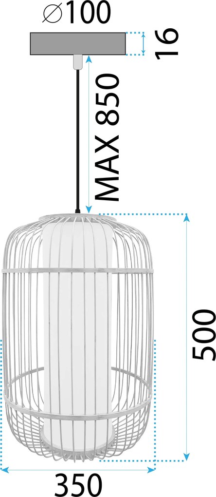 Toolight Toolight, stropní svítidlo 1xE27 APP1577-5C, přírodní hnědá, OSW-03611