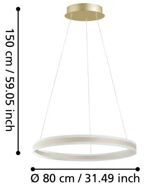 Eglo 39313 - LED Stmívatelný lustr na lanku TONARELLA LED/78W/230V