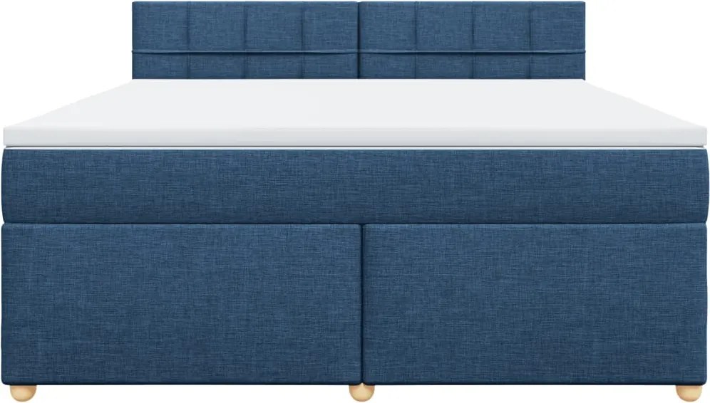 Box spring postel s matrací modrá 180x200 cm textil 3289065