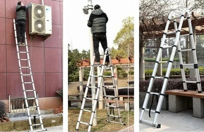 Teleskopický žebřík, 2 x 2,5 m, XXL
