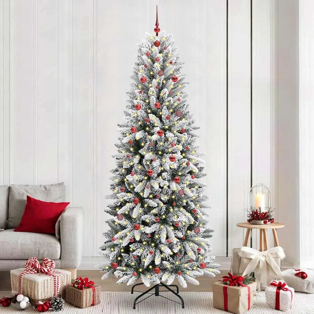 Umělý vánoční stromeček Bílá 240 cm PVC, plast, ocel a PE 3396069