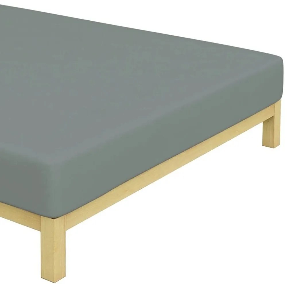 Jersey bavlněné prostěradlo na jednolůžko - 90 x 200 cm - tmavě šedé