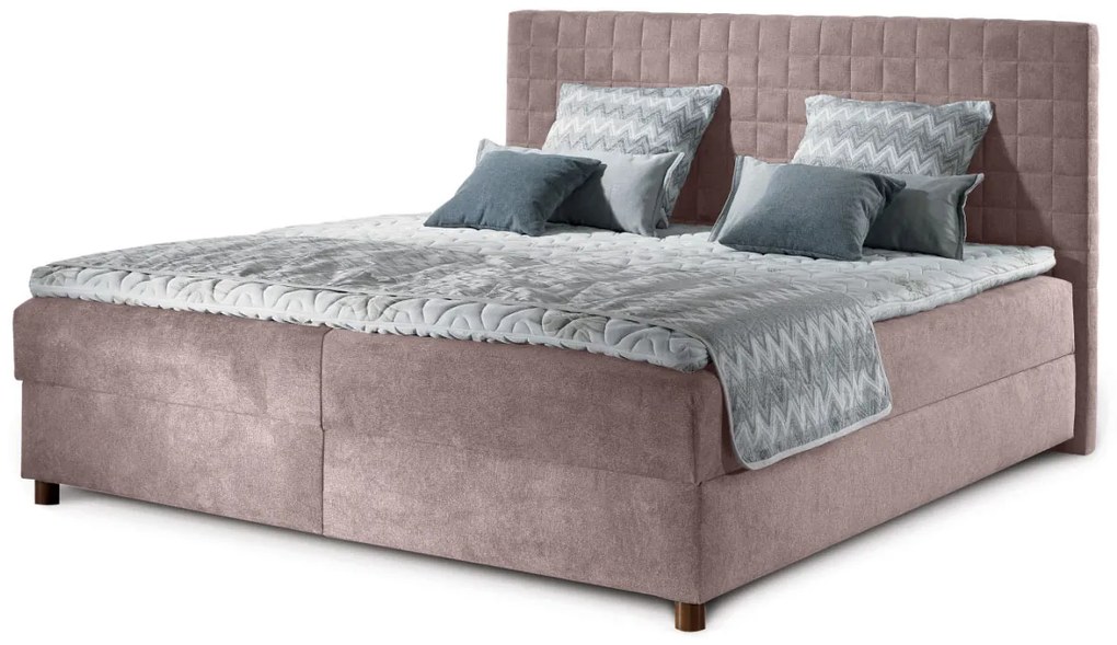 New Design Belo Boxspring 160x200cm růžovohnědá