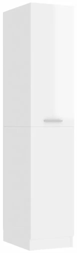 vidaXL Úložná skříňka bílá s vysokým leskem 30x42,5x150cm dřevotříska