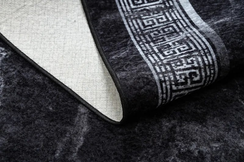 Dywany Łuszczów, Kusový koberec Miro 51278.810 Marble black / white, 80x150, černobílá, chodba / předsíň