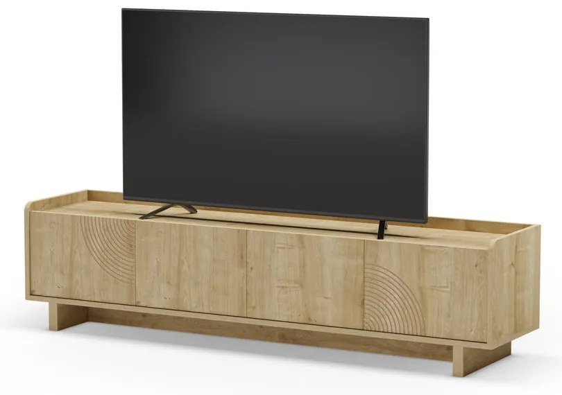 TV stolek v dekoru dubu v přírodní barvě 180x45x40 cm Daira – Marckeric