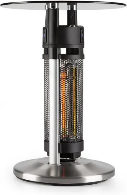 Blumfeldt Primal Heat 65, bistro stůl, uhlíkové IR topné těleso, 1200 W LED, 65 cm, sklo