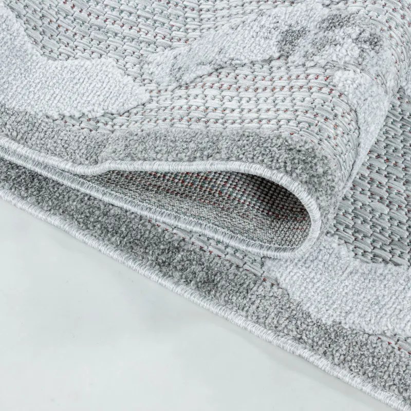 Ayyildiz, Kusový koberec Bahama 5158 Grey – na ven i na doma, 80x250, šedá, chodba / předsíň