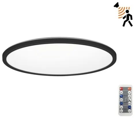 LED Koup. svítidlo se senzorem NIVERA LED/18W/230V IP54 pr. 30 cm černá + DO