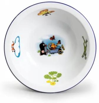 Dětská porcelánová miska kompotová, Thun, Krteček a kolečka