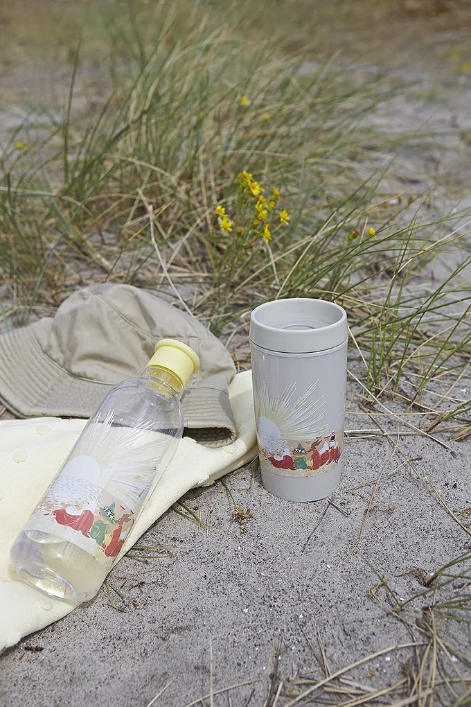 Láhev na vodu Drink-It Mumínci Mumínek a Paní Mumínková černá