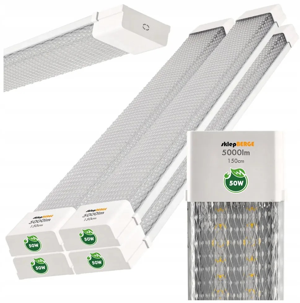 BERGE 4x LED panel SATURN - 150 cm - 50W - studená bílá