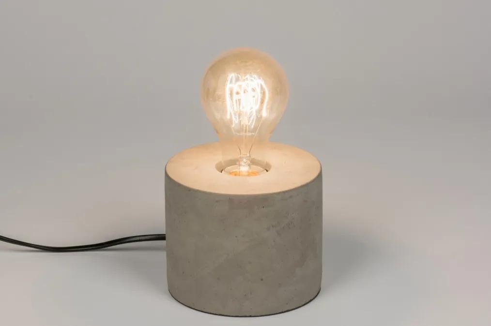 Stolní designová lampa Atanas Beton B