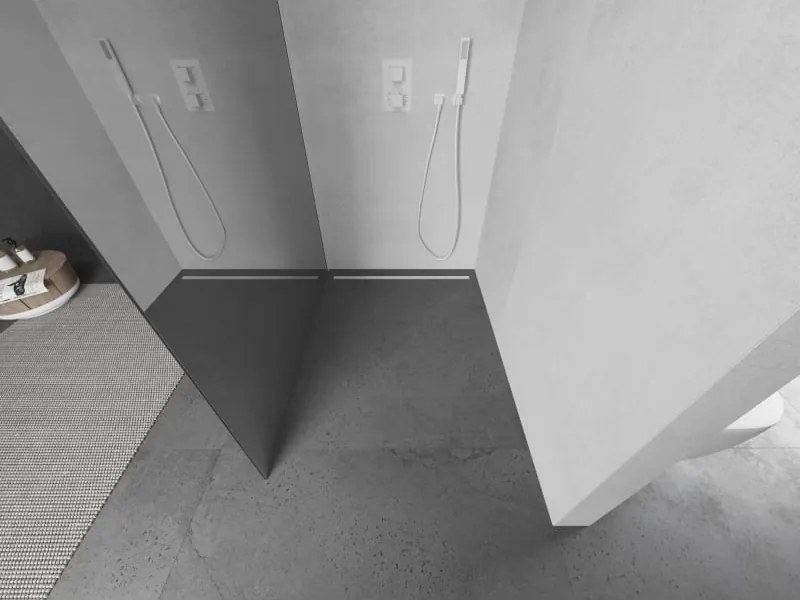 Mexen Kioto sprchová stěna Walk-in 100 x 200 cm, zrcadlo 8 mm, bílá - 800-10-101-20-50