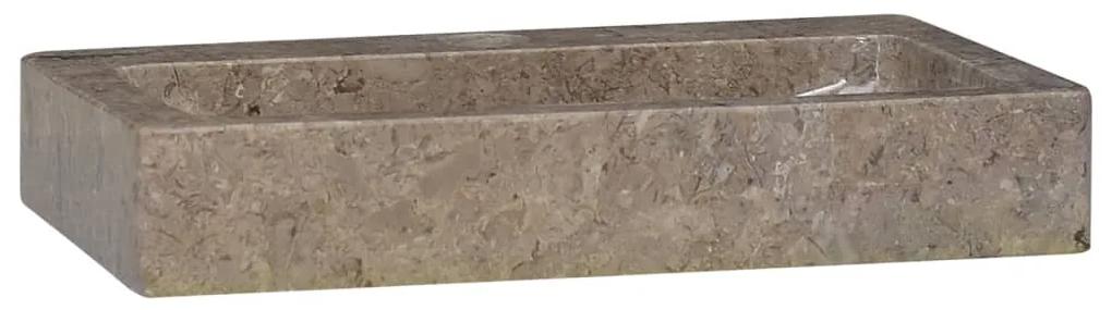 Umyvadlo Depi - mramor - 38x24x6,5 cm | šedé