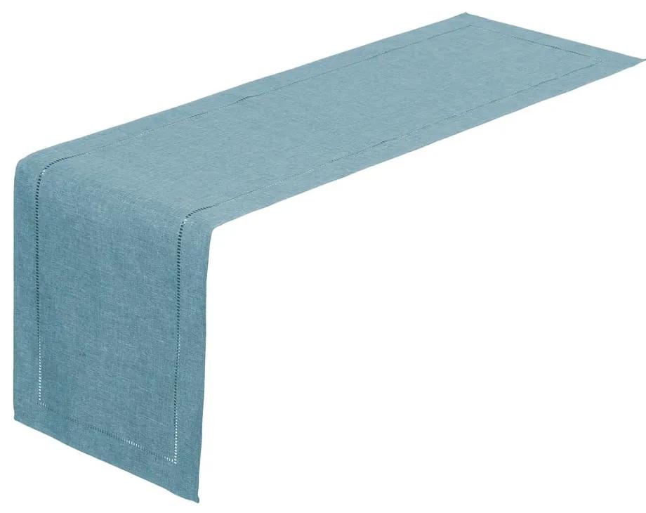 Světle modrý běhoun na stůl Unimasa, 150 x 41 cm
