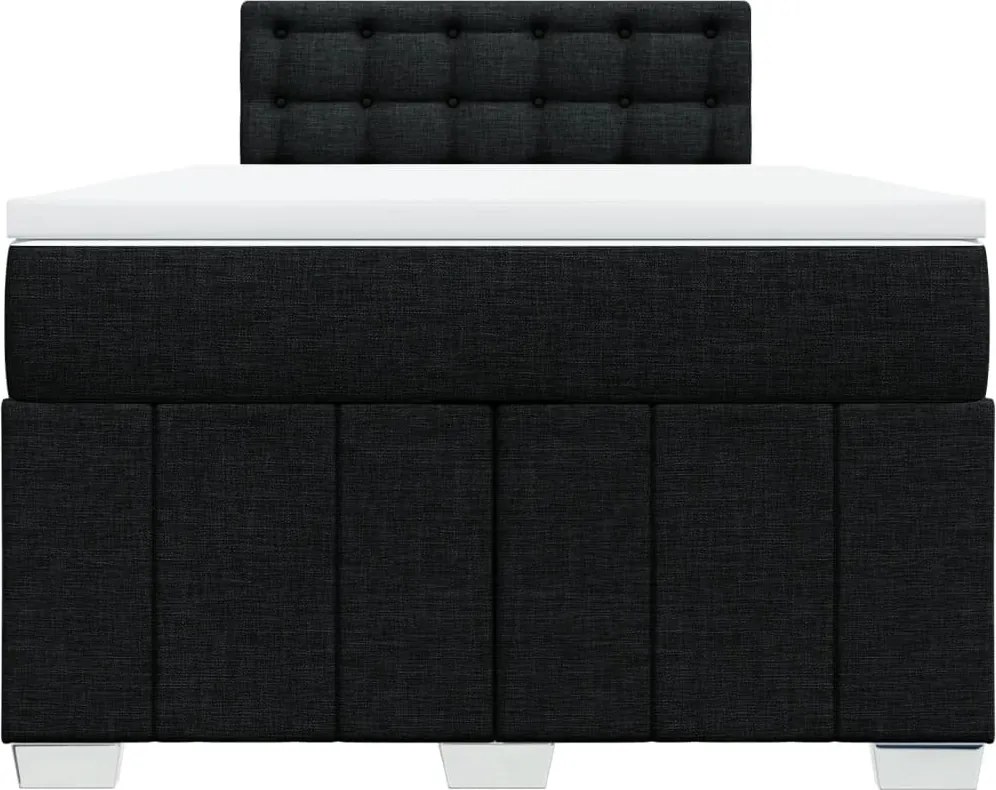 Box spring postel s matrací černá 120x190 cm textil 3289323