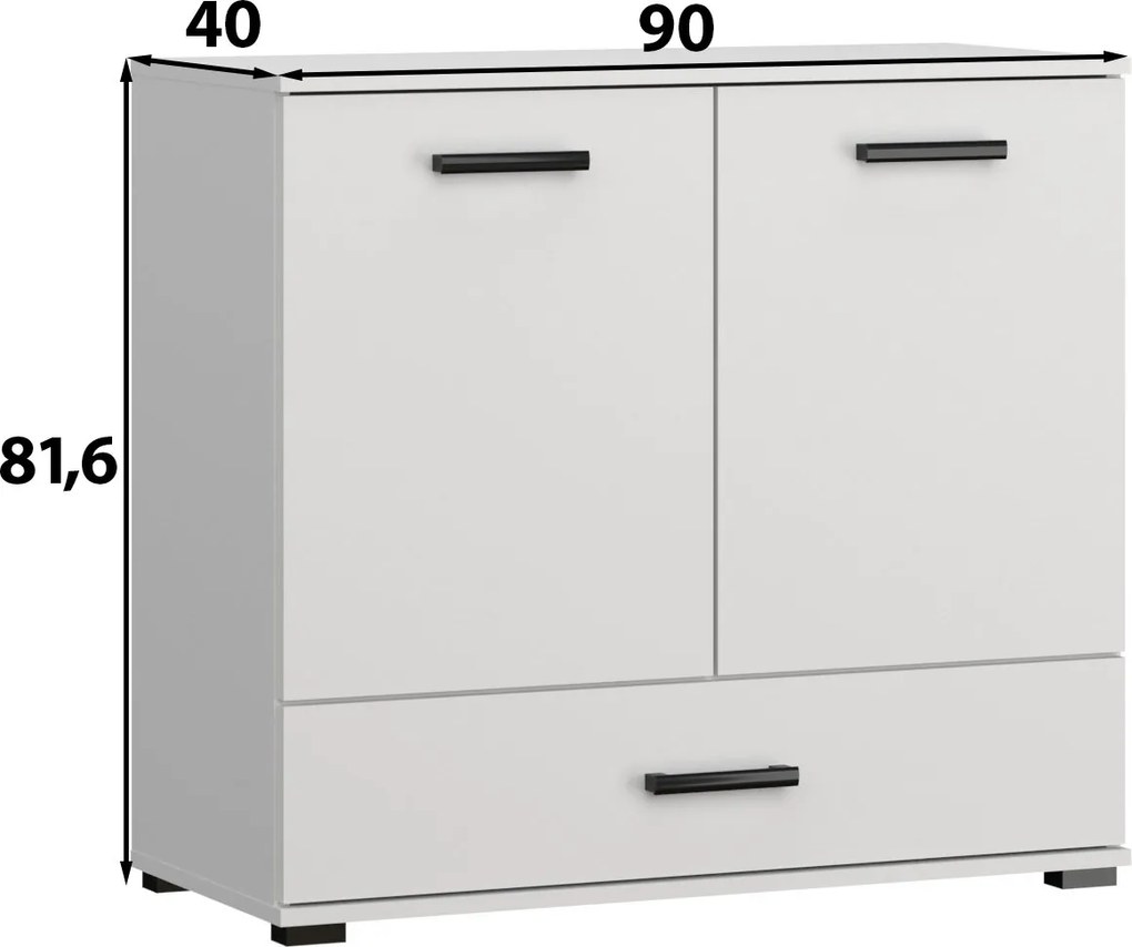 ADRK Furniture Frazio Komoda 90 ADRK-CHES-FRA-90-W