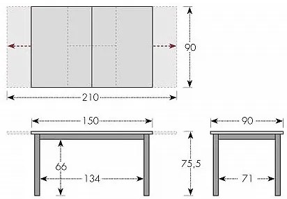 DOPPLER Hliníkový stůl rozkládací EXPERT 150/210x90 cm (antracit)