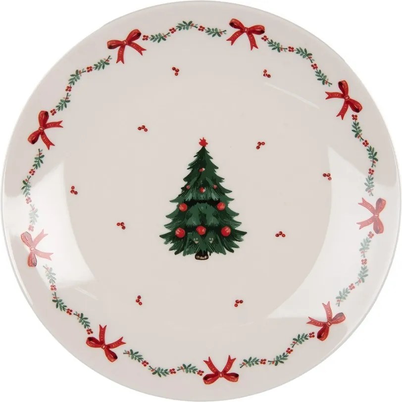 Porcelánový dezertní talířek se stromky Christmas Harmony - Ø 20*2 cm