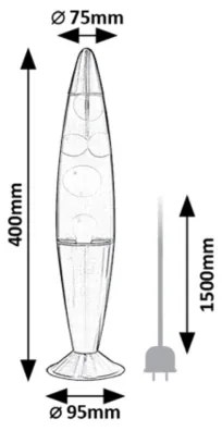 Rabalux 76111 - LED Lávová lampa LOLLIPOP LED/25W/230V