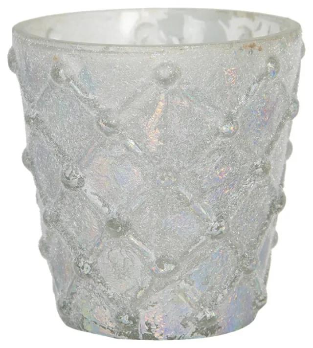 Skleněný svícen na čajovou svíčku Rosamonde – 7x8 cm