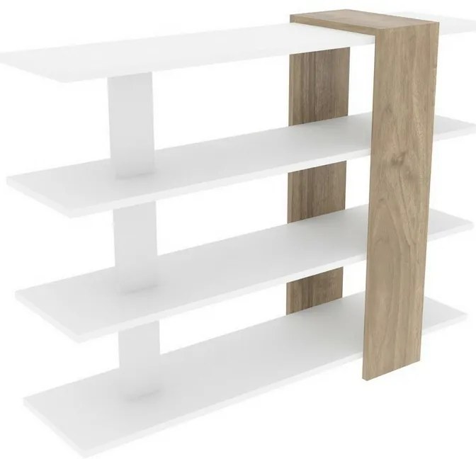 Knihovna Nur White and Walnut